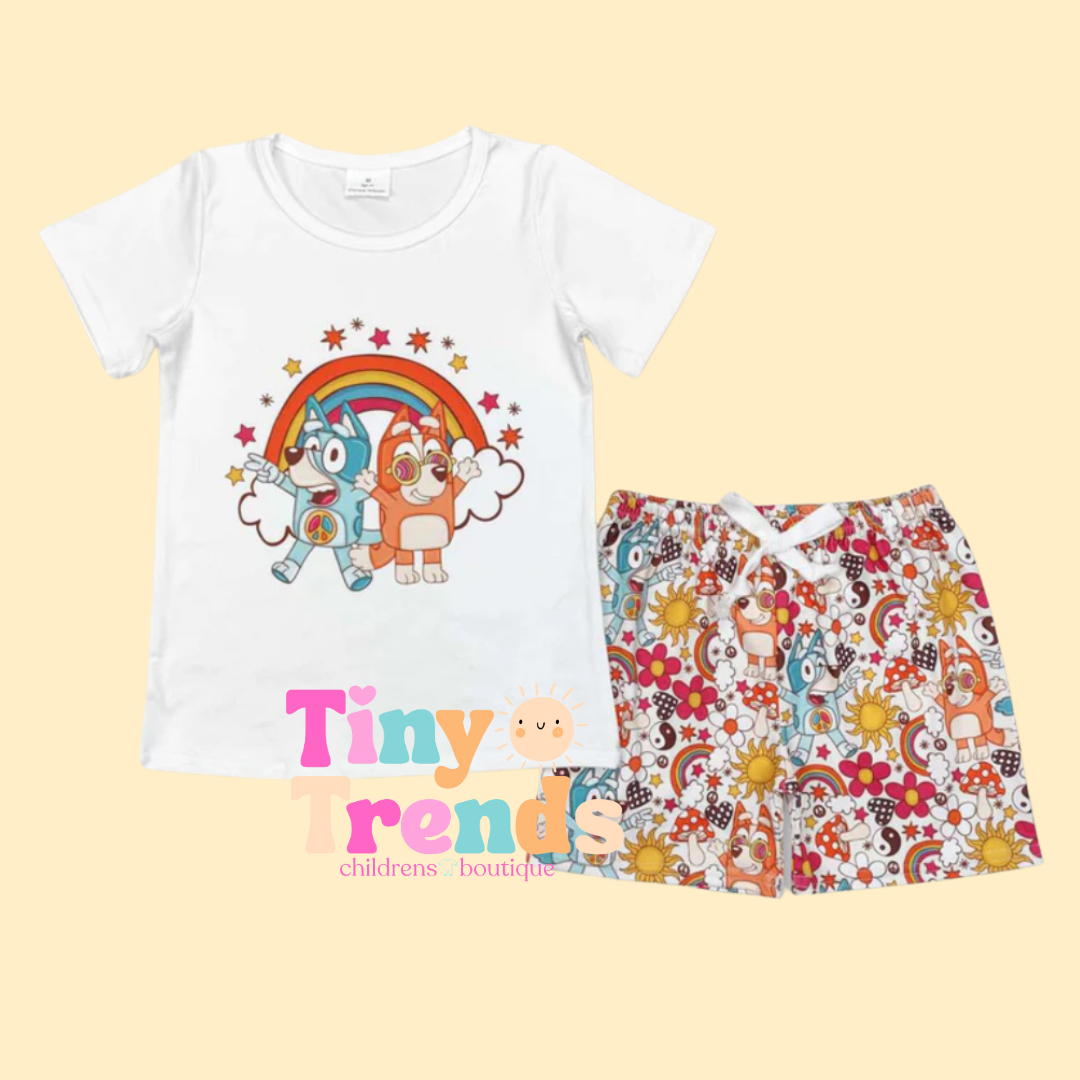 Retro Bluey and Bingo Set – Tiny Trends Clothing Co
